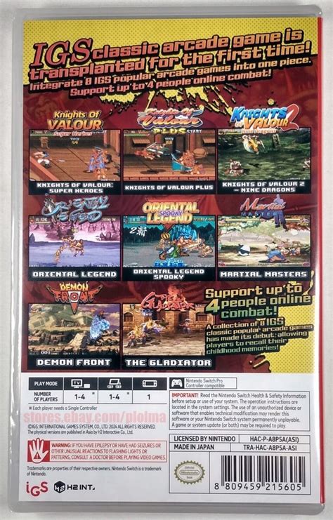 Igs Classic Arcade Collection New Nintendo Switch Game English Cover