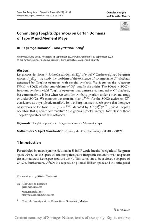 Commuting Toeplitz Operators On Cartan Domains Of Type Iv And Moment