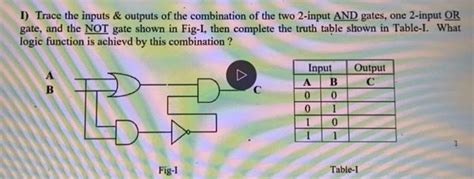Solved 1 Trace The Inputs And Outputs Of The Combination Of