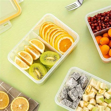 segmented food storage containers with lid plastic airtight sealing