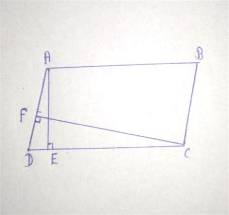 Abcd Is A Parallelogram Ae Is Perpendicular To Dc And Cf Is