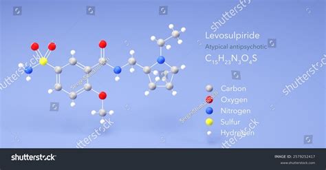 Levosulpiride Molecule Molecular Structure Atypical Antipsychotic Stock Illustration 2579252417