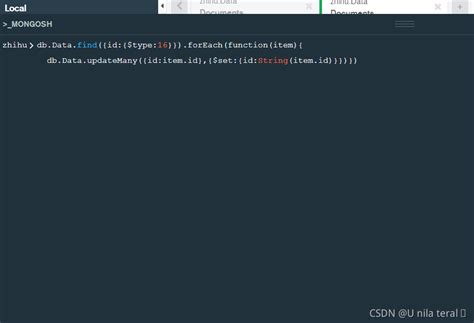 通过mongodbcompass 里面的 Mongosh命令工具 统一修改字段类型和赋值mongodb Compass Foreach