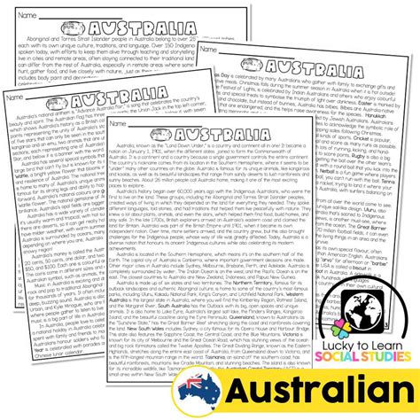 Lucky To Learn Social Studies Australia Australian Version