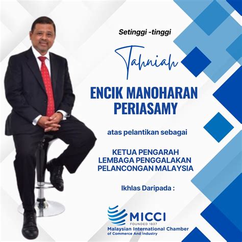 Micci Congratulations Tourism Malaysia Malaysian International Chamber Of Commerce