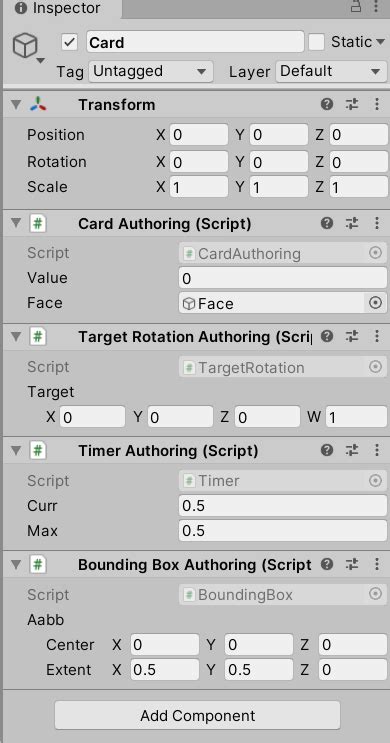 Memory Game In Unity Ecs What Did You Try