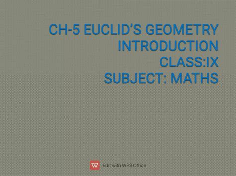 Ch 5 Euclids Geometry Introduction Pdf