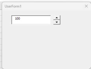 How To Use Spin Button With Userform In Excel Vba