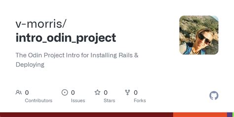 Github V Morrisintroodinproject The Odin Project Intro For