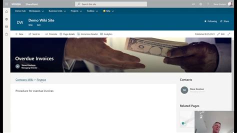 How To Create A Modern Wiki With Sharepoint Online Youtube