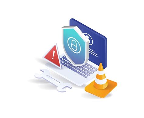 Premium Vector Fix Computer Security Problems