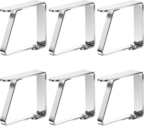 Newaner 6 Pièces Grandes Pince Nappe Inoxydable Attache Nappe