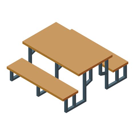 Garden Wood Table Icon Isometric Vector Furniture Assembly 16161934