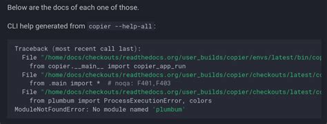 Cli Help Not Properly Generated In Docs · Issue 1357 · Copier Orgcopier · Github