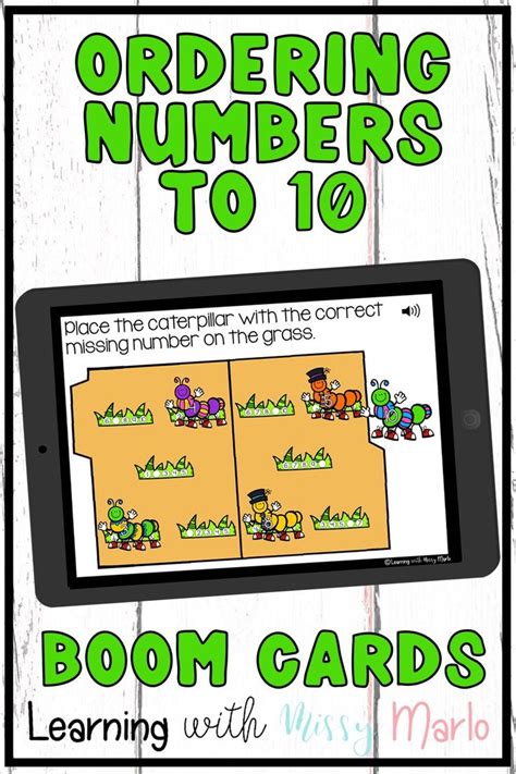 Ordering Numbers To 10 Digital File Folder Boom Card Activity