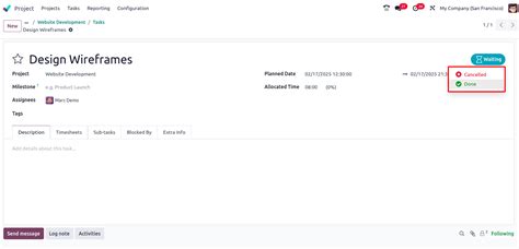 How To Determine Task Order With Task Dependency In Odoo 18 Project