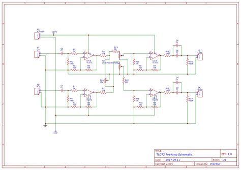 TL Pre Amplifier No Tone Control OSHWLab