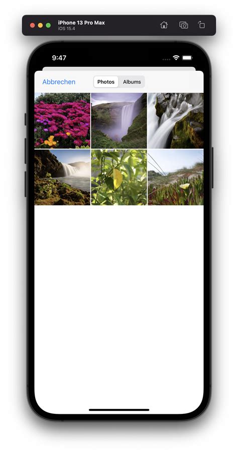 zugriff auf die foto library in swiftui via phpickerviewcontroller