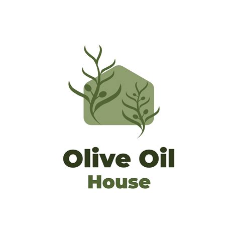 Olive Oil House Simple Logo Illustration 10280589 Vector Art At Vecteezy