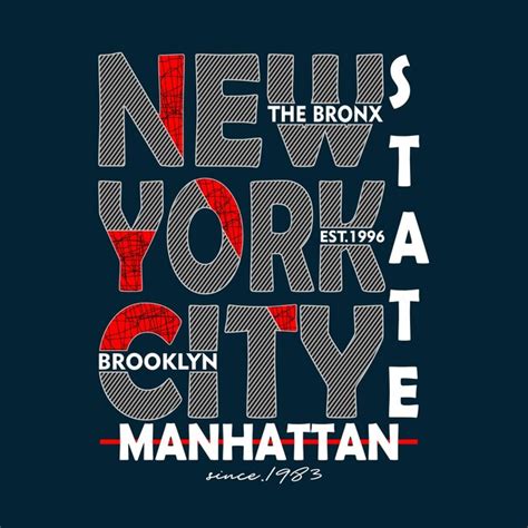 도시 뉴욕 슬로건 타이포그래피 그래픽 디자인 인쇄 티셔츠 벡터 일러스트 레이션 프리미엄 벡터