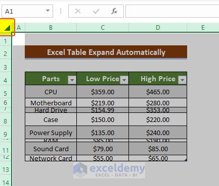 How To Make An Excel Table Expand Automatically 3 Ways ExcelDemy