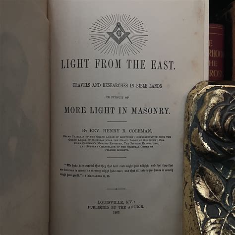 Light From The East More Light In Masonry 1882 Illuminati