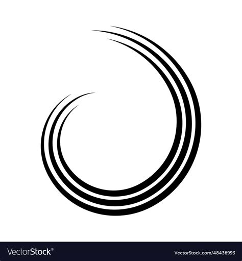 Shape Design Incorporates Curve Line Strip Vector Image