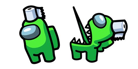 Among Us Lime Impostor In Toilet Paper Hat Curseur Custom Cursor