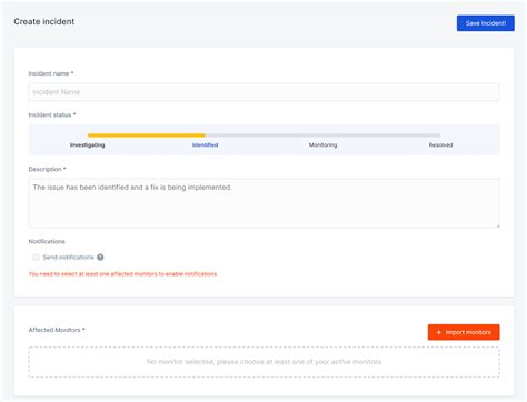 Create An Incident Odown