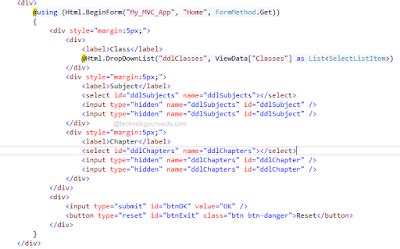 Dropdown List Cascading Dropdown List In MVC Net Core MVC HTML Agility Pack SQL
