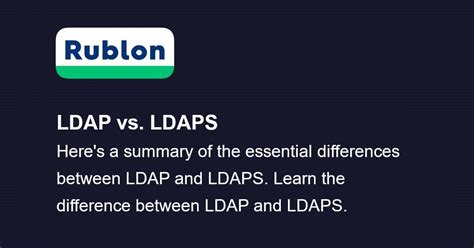 Ldap Vs Ldaps Whats The Difference Rrublon