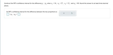 Solved Construct The 80 Confidence Interval For The