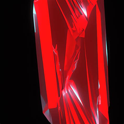 Red Shard Of A Translucent Glowing Crystal Hyper Realistic · Creative Fabrica