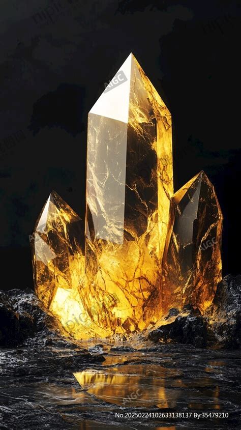 Ai创作图3d立体水晶石 酷炫绚丽玻璃晶体状 水晶概念海报 水晶石源文件 立体几何光影装饰画 黄色水晶石 高清方解石 梦幻动感星耀水晶石 禅意
