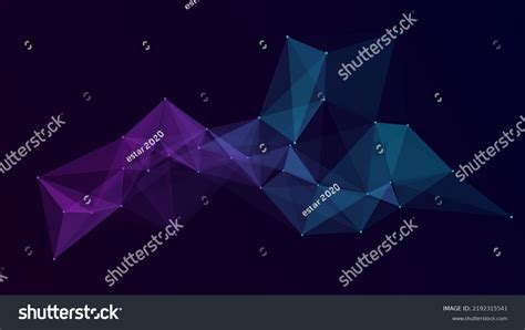 Network Connection Structure Abstract Blue Background Stock Vector Royalty Free 2192315541