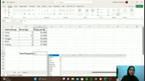 V Cara Menggunakan Rumus Sumproduct Di Excel Youtube