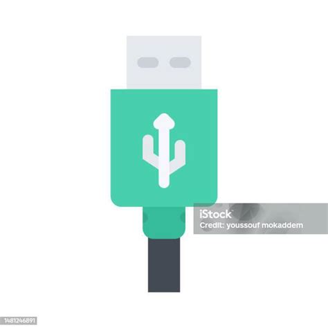 디자인 벡터 이미지 아이콘 Usb 0명에 대한 스톡 벡터 아트 및 기타 이미지 0명 Usb 케이블 개념 Istock