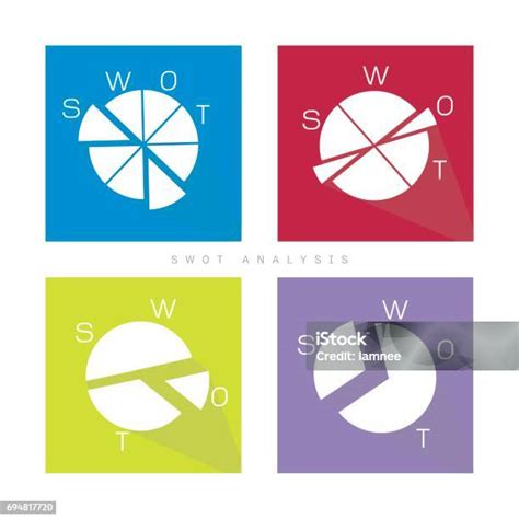 사업 계획에 대 한 라운드 채팅 Swot 분석 전략 관리 Swot 분석에 대한 스톡 벡터 아트 및 기타 이미지 Swot 분석 경영자 그래프 Istock