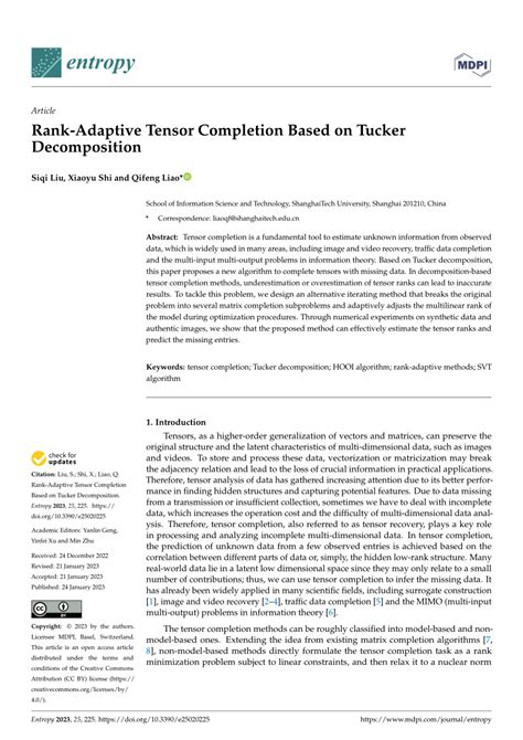 pdf rank adaptive tensor completion based on tucker decomposition