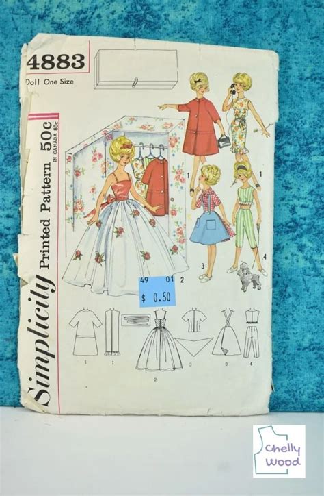 B7 Simplicity 4883 Tammy Doll Wardrobe Patterns Tammy Doll