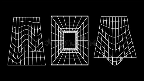 D Wireframe Models Of Objects Network Line Stock Vector Illustration Of Design Science
