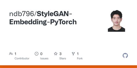 GitHub Ndb StyleGAN Embedding PyTorch
