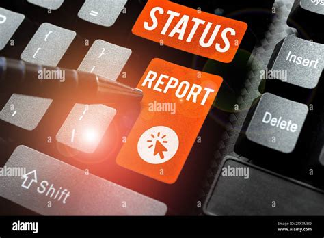 Sign Displaying Status Report Business Concept Update Summary Of Situations As Of A Period Of