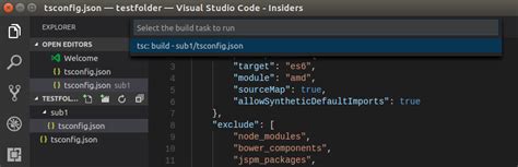 Run Task Does Not Load Tsconfig From Subfolder The First Time Issue Microsoft