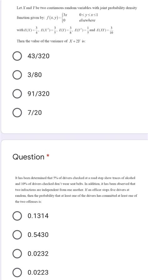 Solved Let X And Y Be Two Continuous Random Variables With