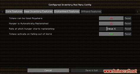 Configured Keep Inventory Mod Minecraft