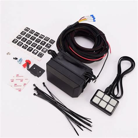 6 Gang Switch Panel Electronic Relay System Circuit Control Box Waterproof Fuse Relay Box Wiring