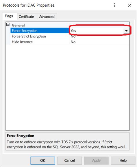 How To Apply Encryption For The Communication Between The Application And The Database Server