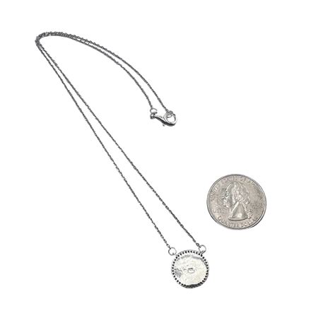 Sterling Silver 925 White Lab Opal Round Necklace Royal