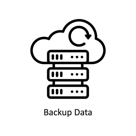 Backup Data Vector Outline Icon Style Illustration Eps 10 File 38467471 Vector Art At Vecteezy